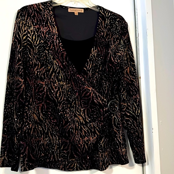 Notations | Tops | Notations Long Sleeve Sparkling Top For Women With ...